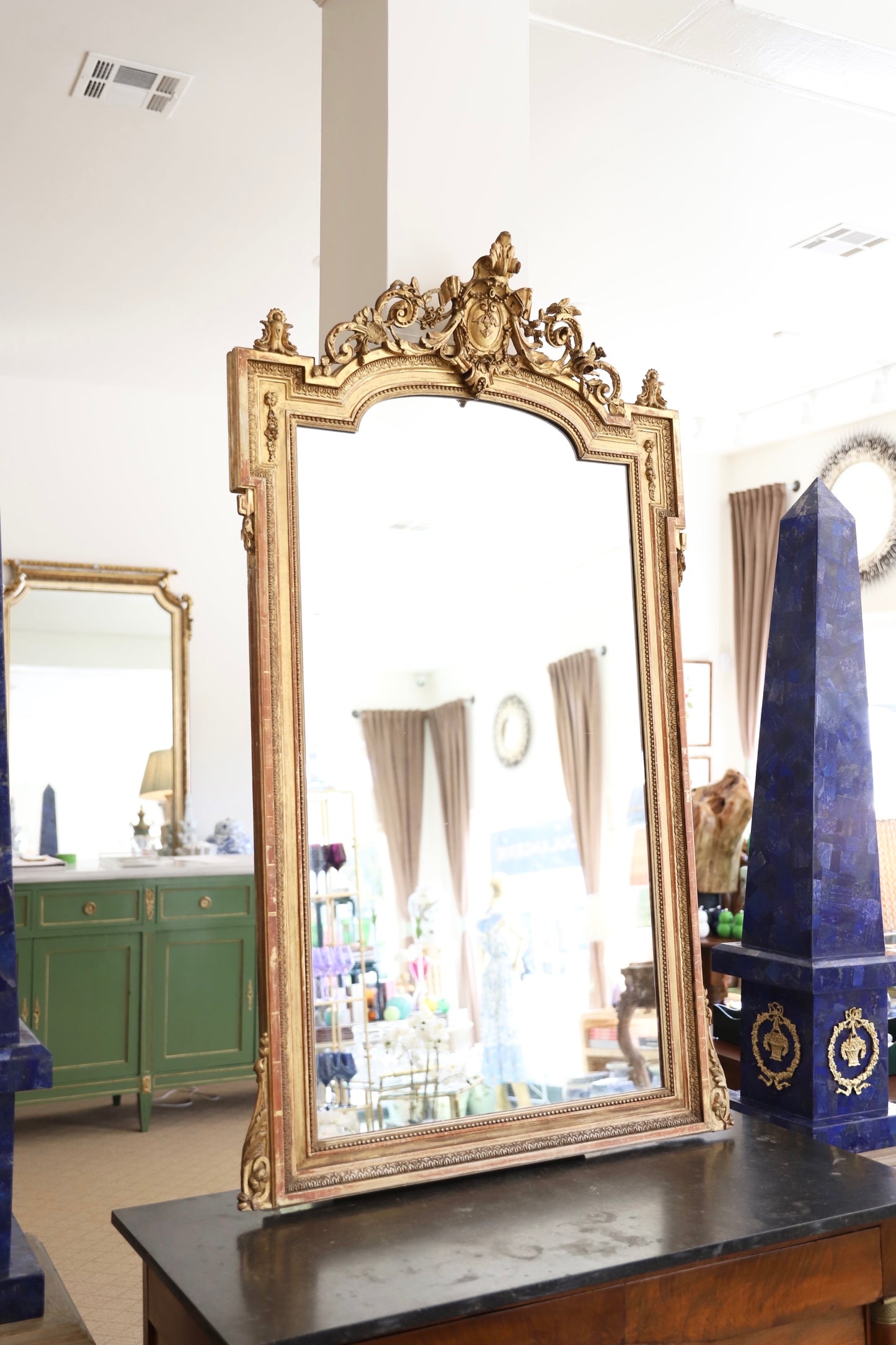 Louis XVI Mirror with Crest Cartouche – Tyler + Tate